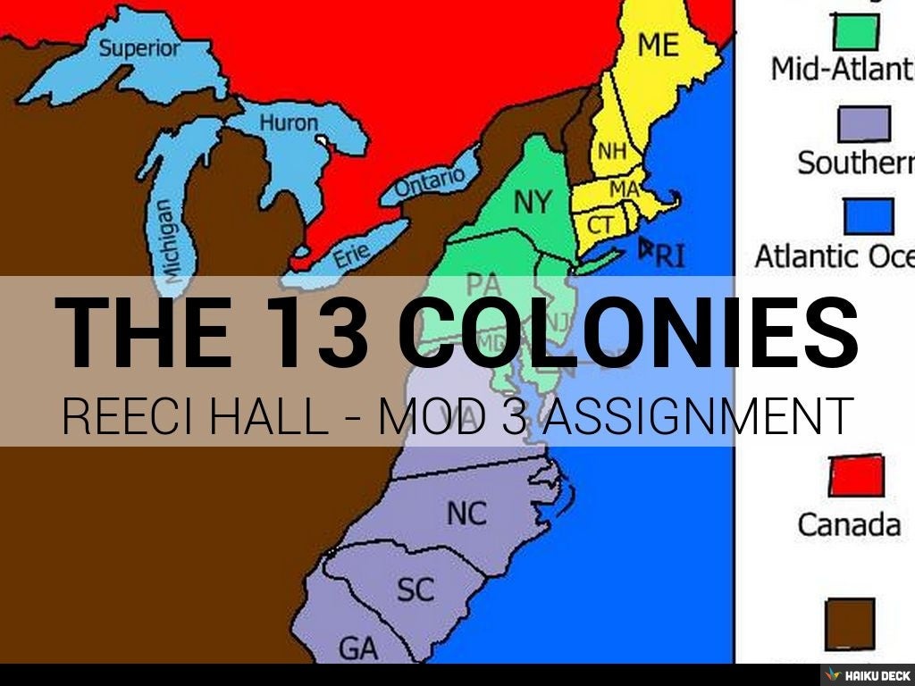 The 13 Colonies
