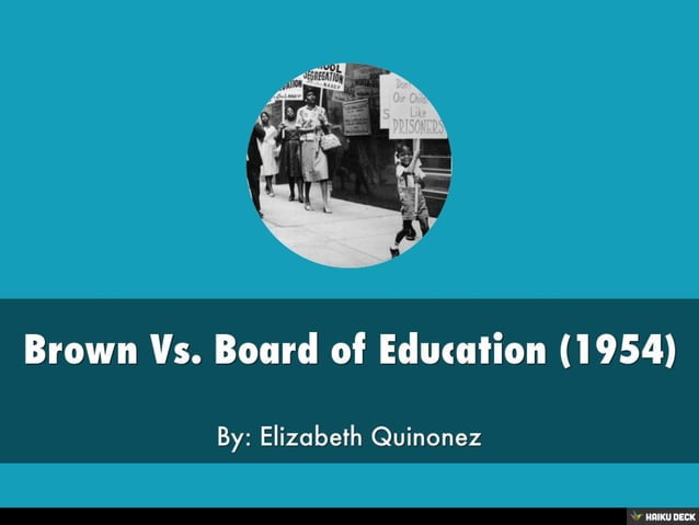 Brown Vs. Board of Education (1954) | PDF | Education industry | Industries