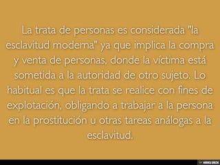 ¿de qué se trata la trata? | PDF