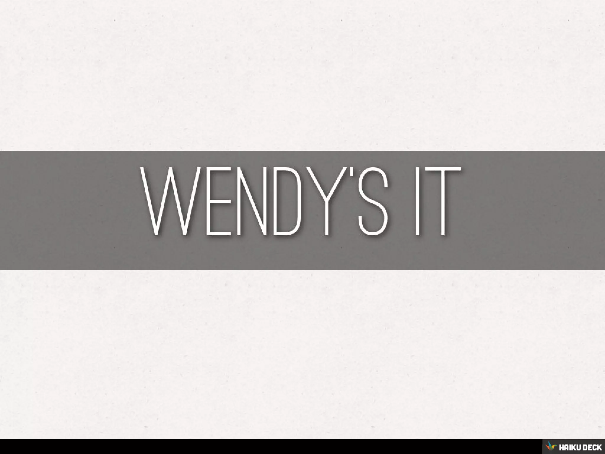 Wendy's IT | PDF