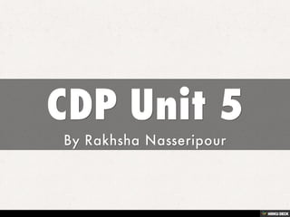CDP Unit 5 | PDF