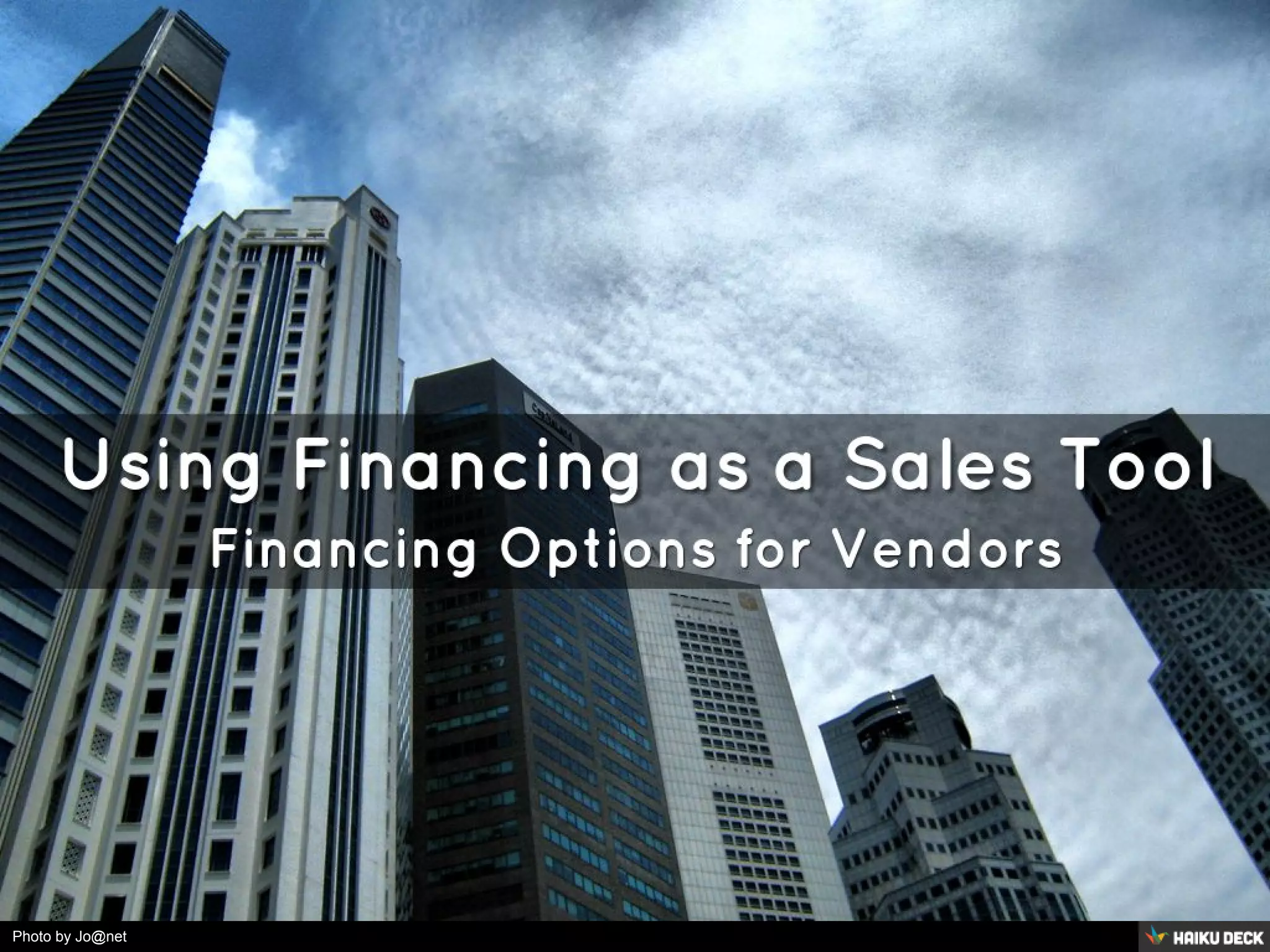Using Financing as a Sales Tool | PDF