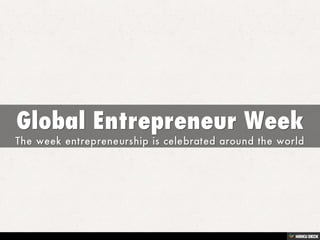 Global Entrepreneurship Week | PDF