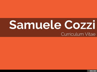 Samuele Cozzi - Curriculum Vitae 2015 | PDF