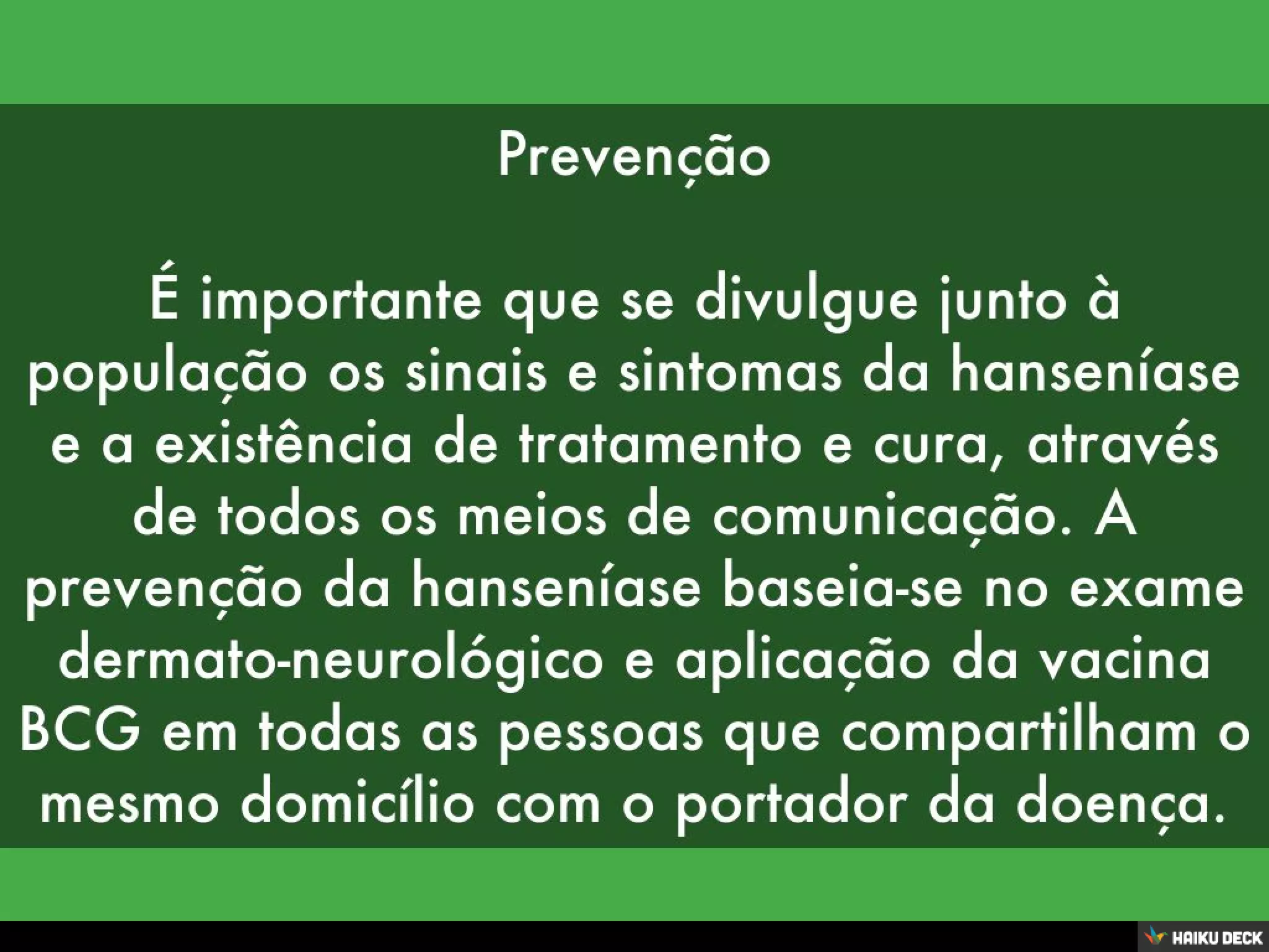 O que é Hanseníase? A hanseníase é uma doença infecciosa e contagiosa ...