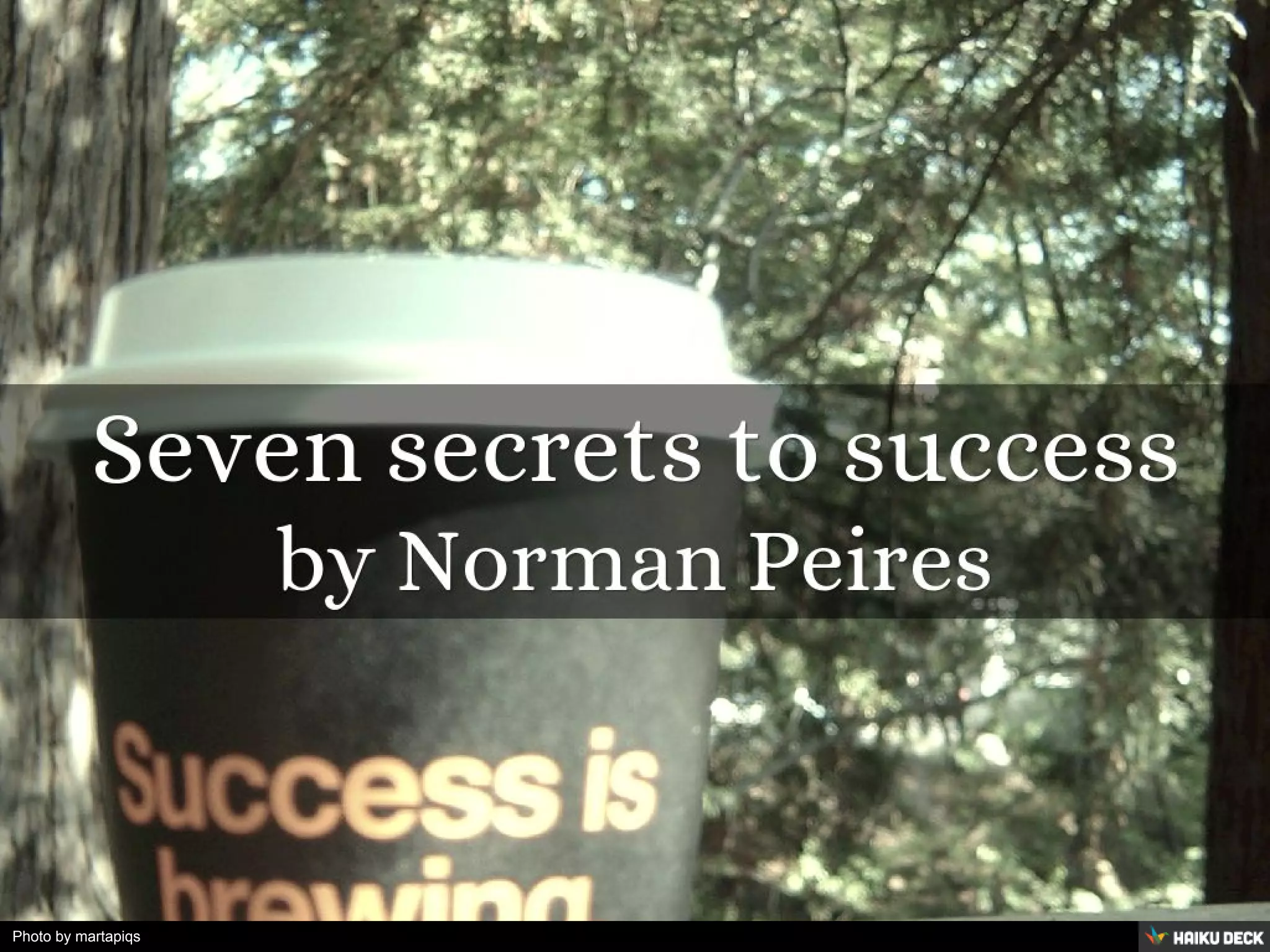Seven secrets to success | PDF | Poetry | Books and Literature