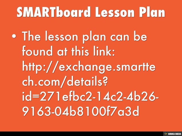 SMARTboard Lesson Plan | PPT