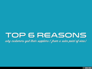 Why customers quit | PDF