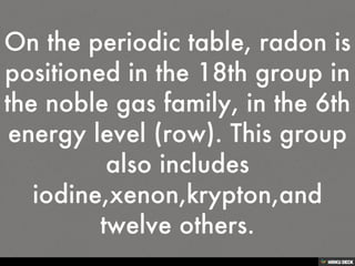 The Element Of Radon | PPT