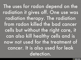The Element Of Radon | PPT