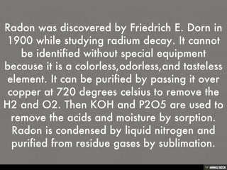 The Element Of Radon | PDF