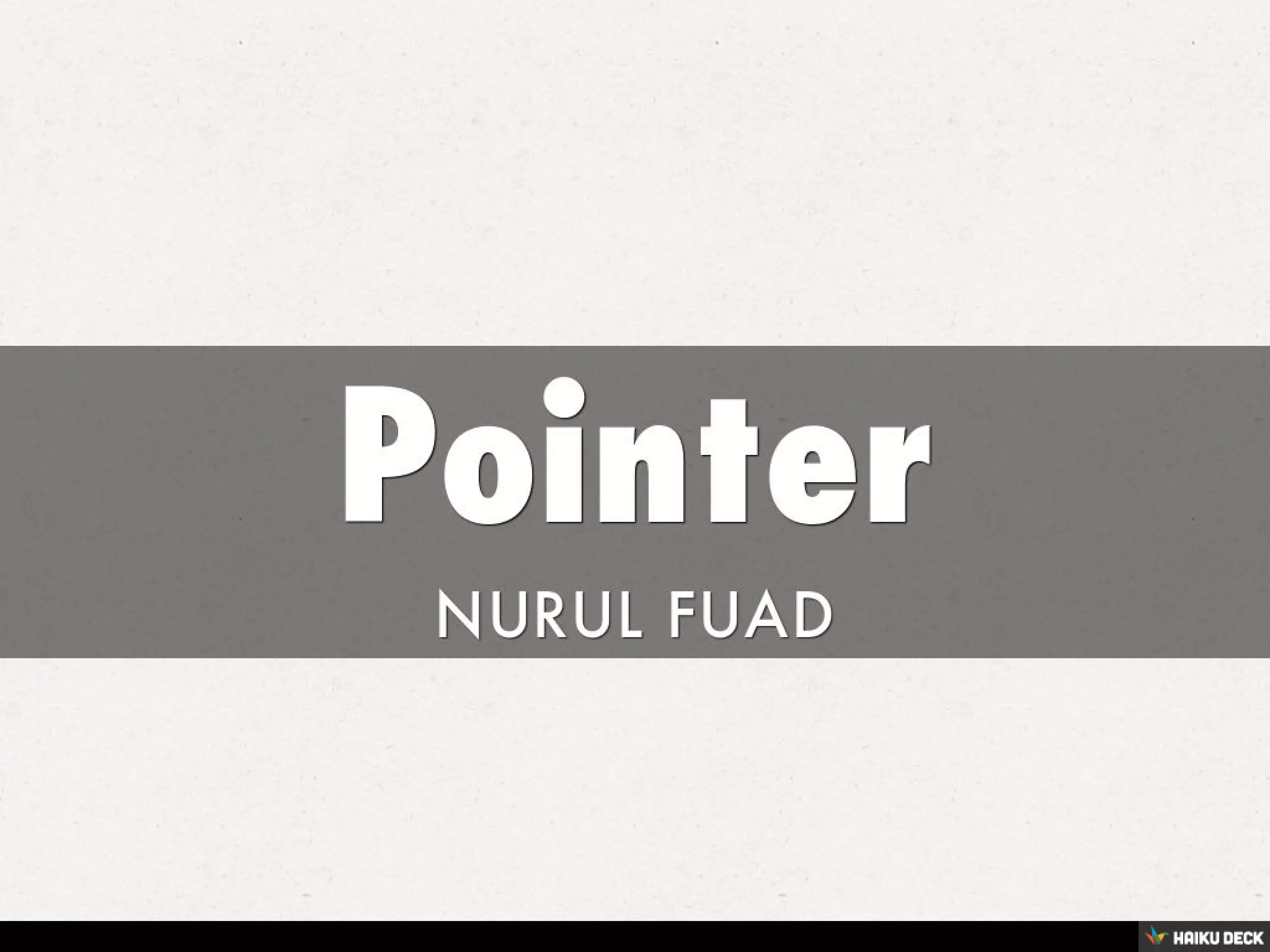 Pointer | PDF