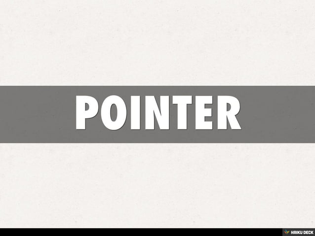 Pointer | PDF