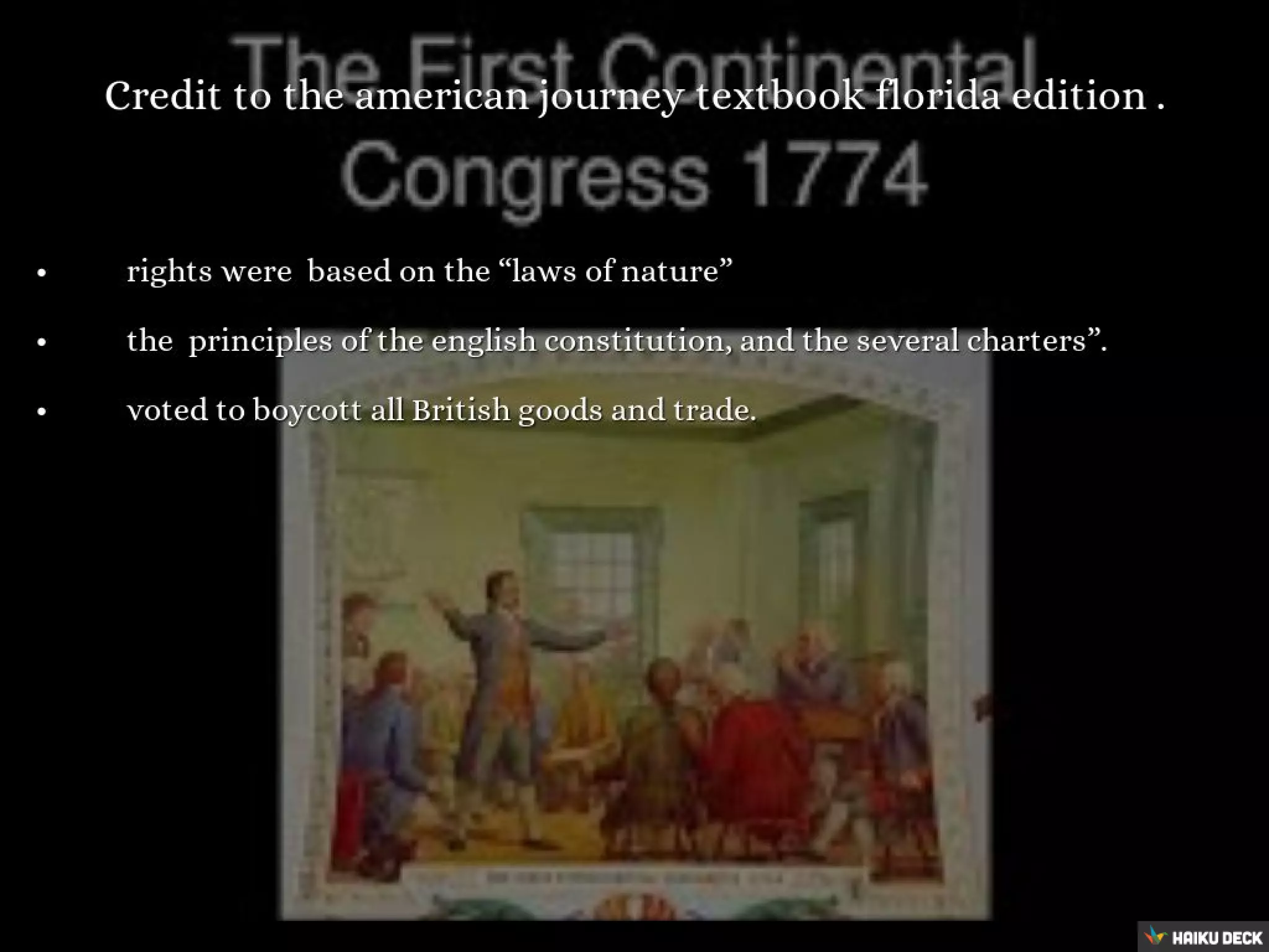 THE FIRST CONTINENTAL CONGRESS | PDF