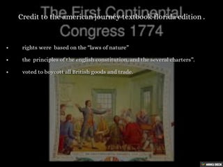 THE FIRST CONTINENTAL CONGRESS | PDF