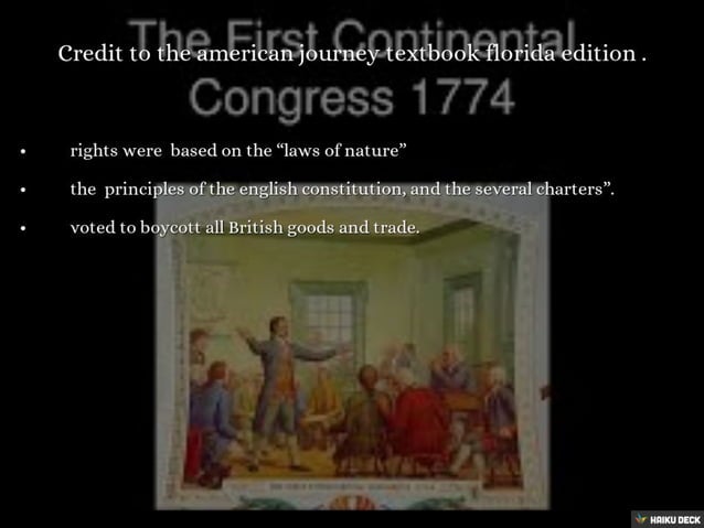 THE FIRST CONTINENTAL CONGRESS | PDF