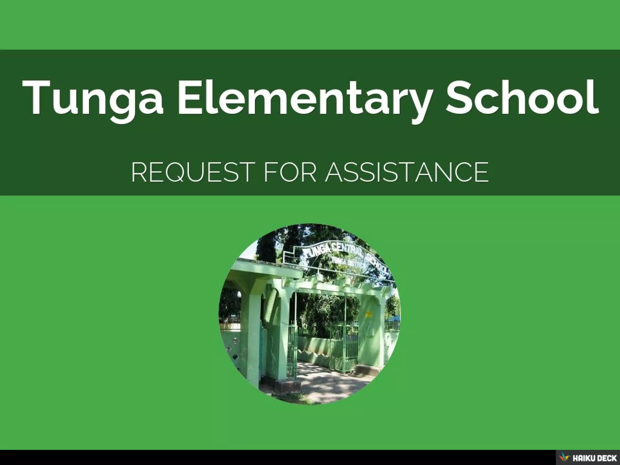 Tunga Central Elementary School Request for Assistance | PDF