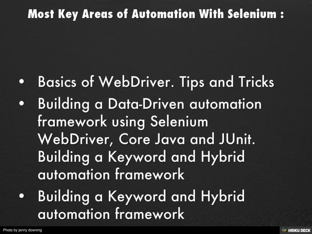 Selenium Webdriver with Java Training By iTeLearn | PPT