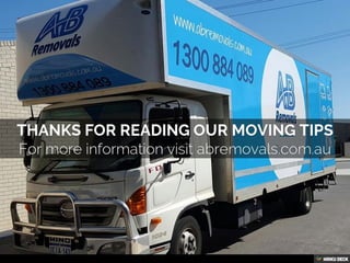 Top 10 Moving Tips - AB Removals | PPT
