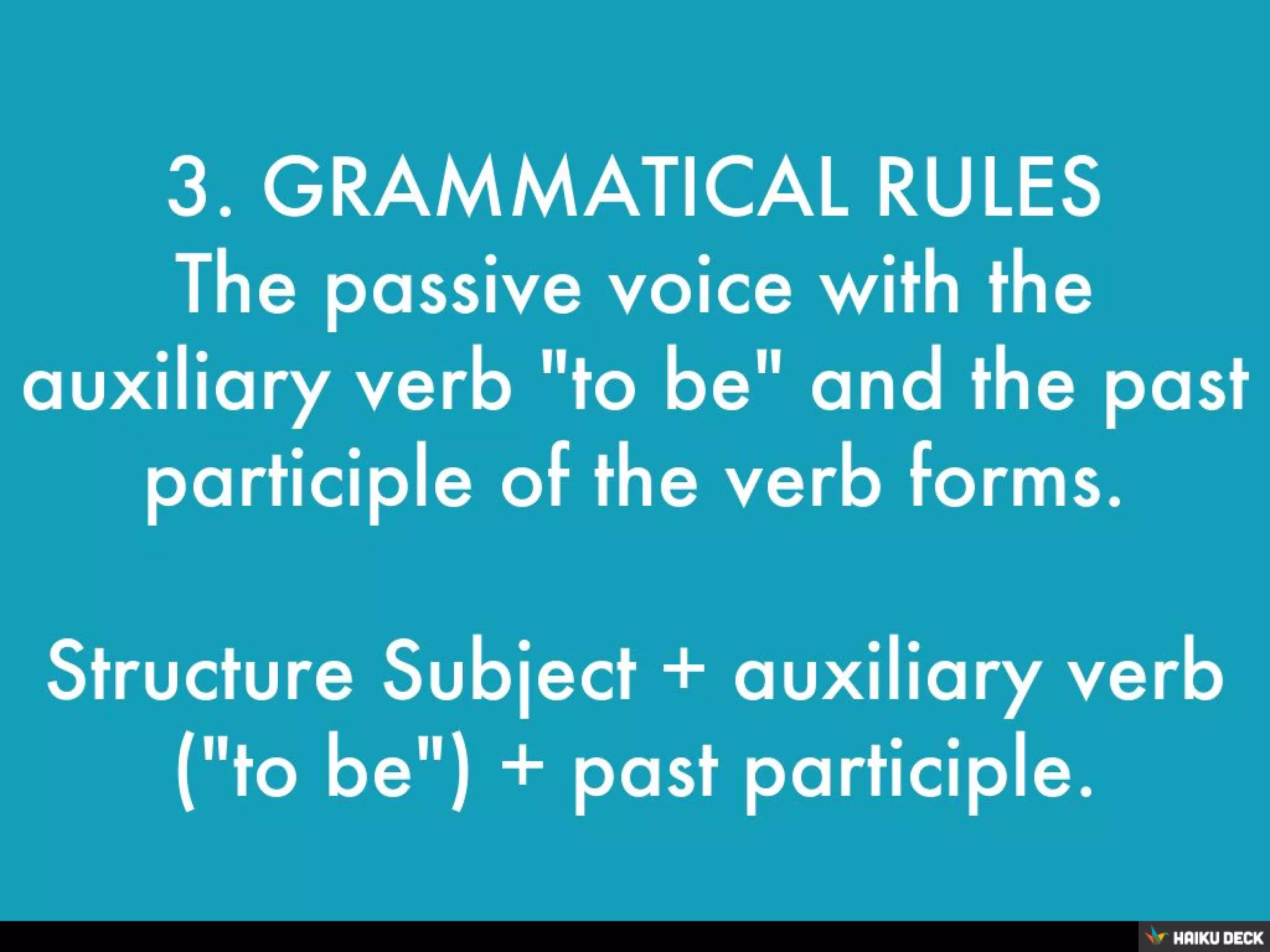 THE PASSIVE VOICE | PPT