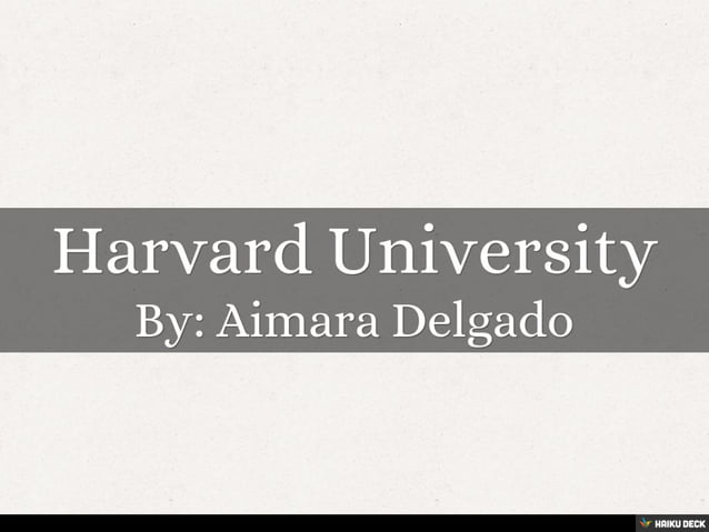 Harvard University | PPT