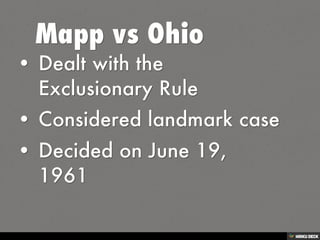 Mapp vs Ohio | PDF | Poetry | Books and Literature