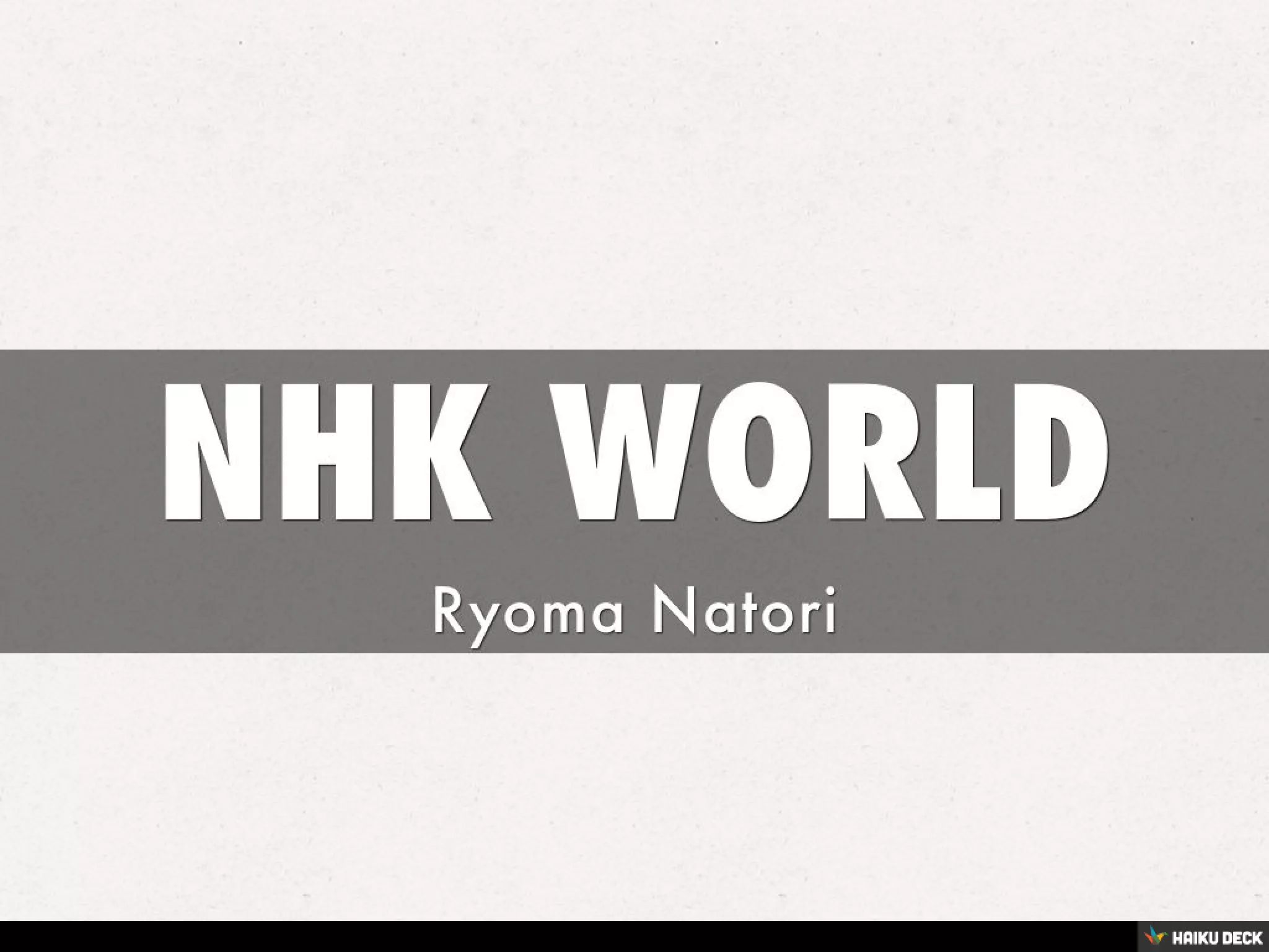 NHK WORLD | PPT