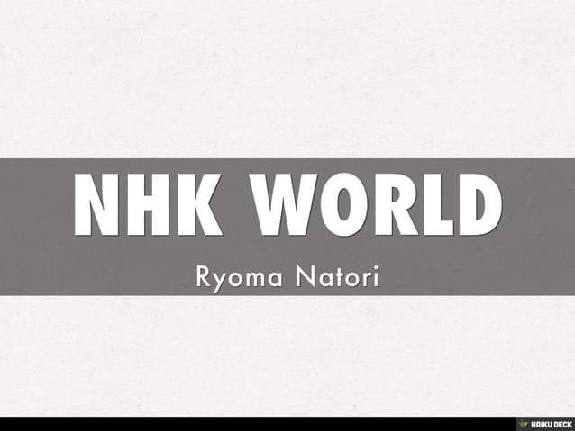 NHK WORLD | PPT