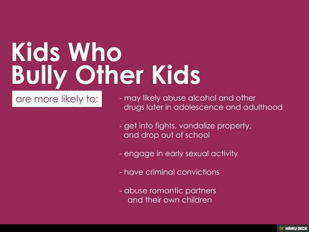#BullyNoMore: Bullying Facts | PPT