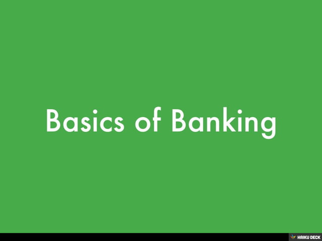 Basics of Banking | PDF