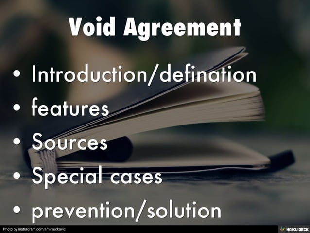 Void Agreement | PDF