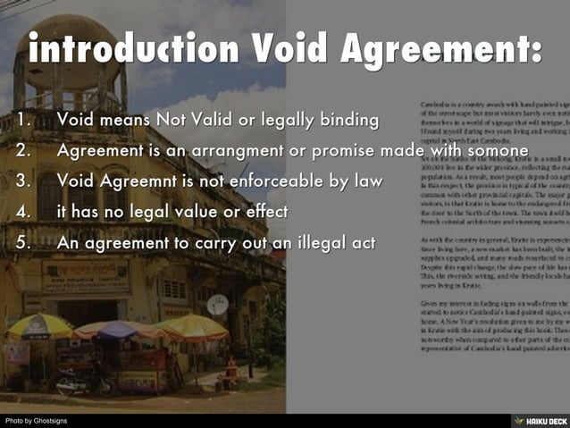 Void Agreement | PDF