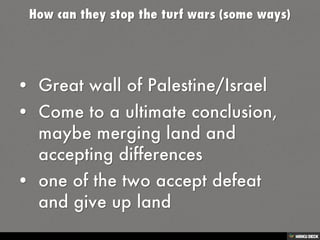Israeli/Palestinian Turf Wars | PDF