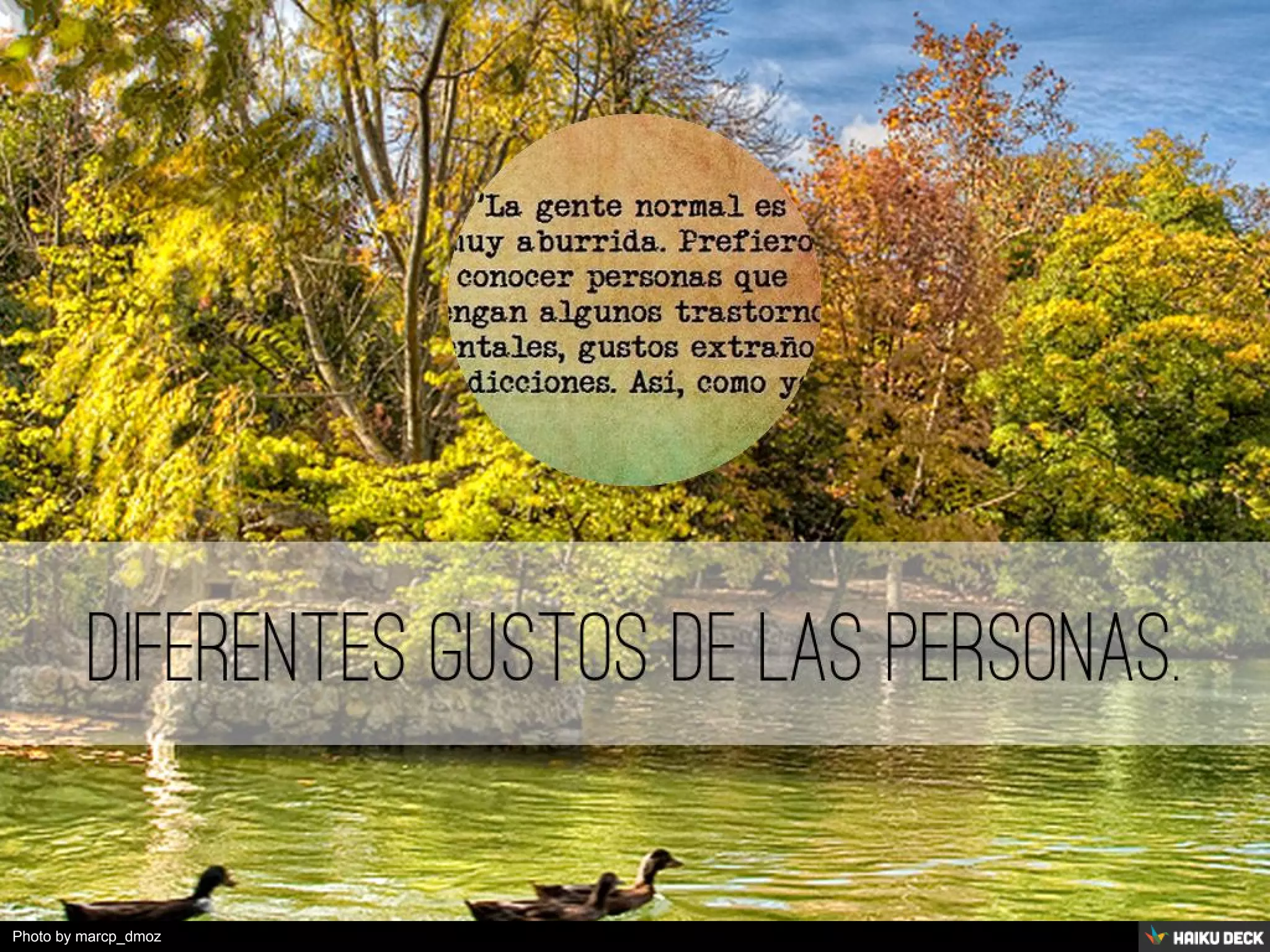 Diferentes gustos de las personas. | PDF