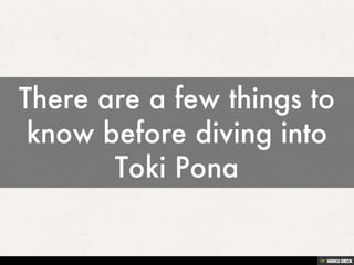 Toki Pona | PDF