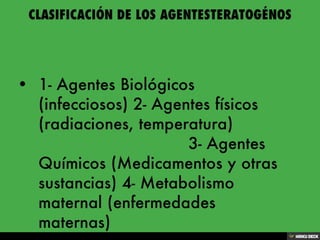 Agentes Teratogénicos | PPT
