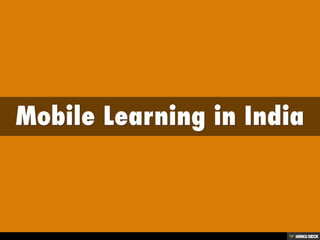 Mobile Learning in India | PDF