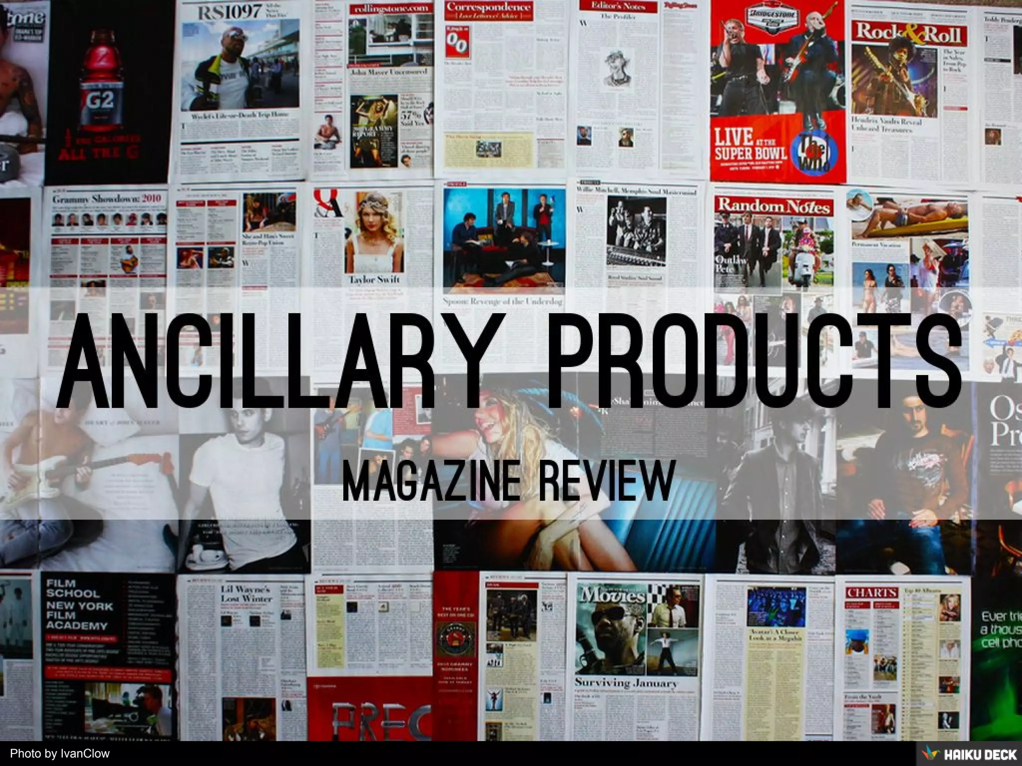 Ancillary Products | PPT