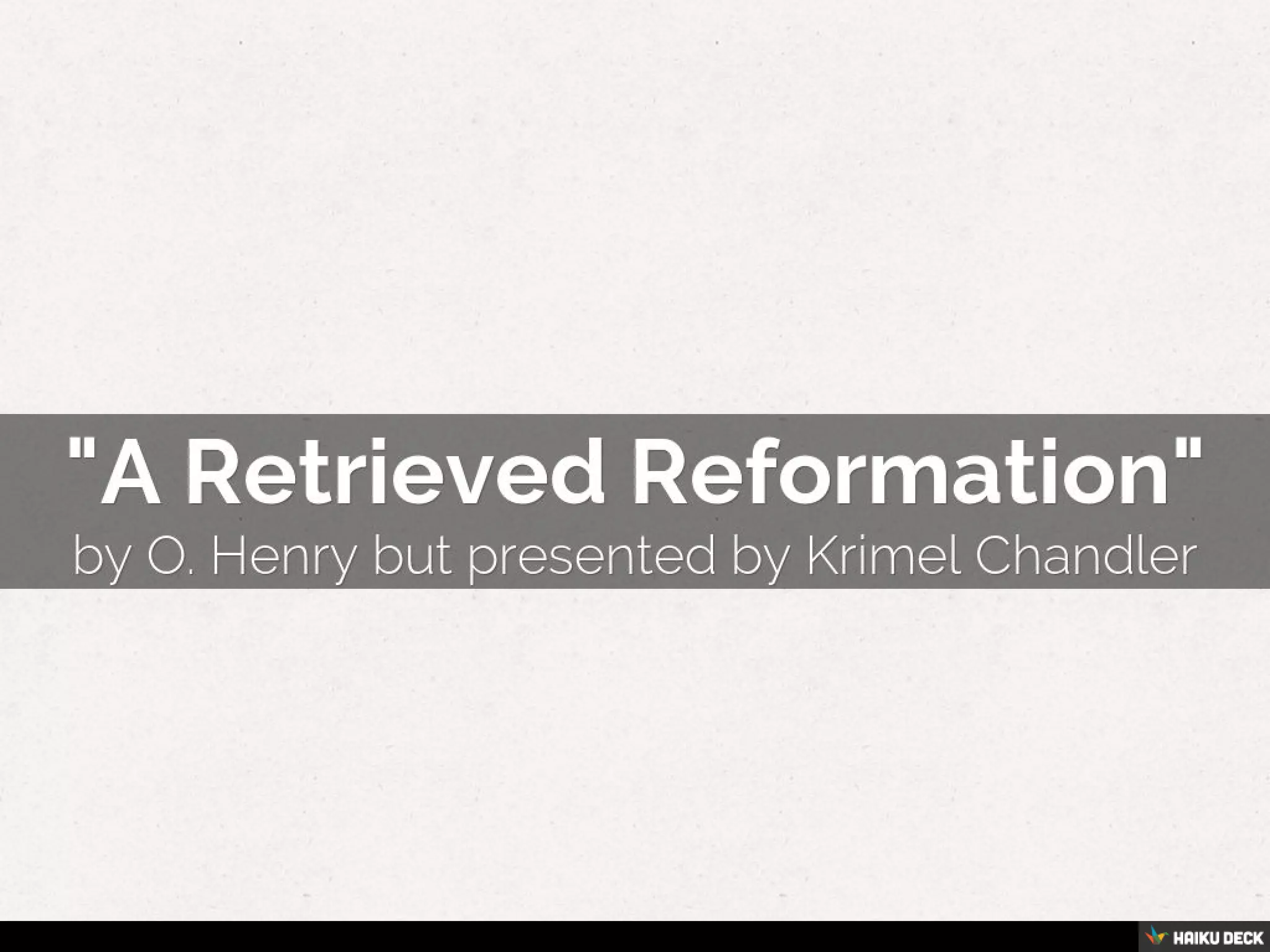 "A Retrieved Reformation" | PDF