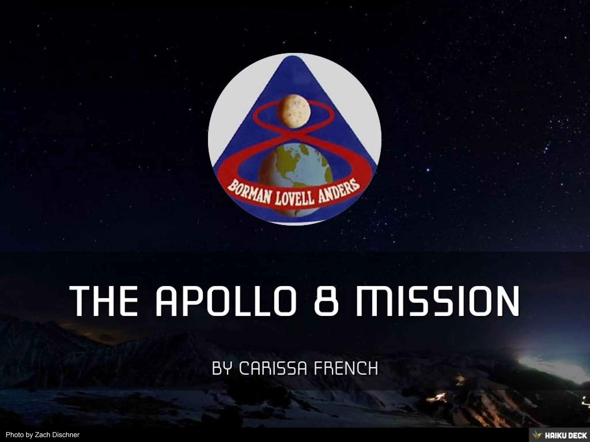 The Apollo 8 Mission | PDF