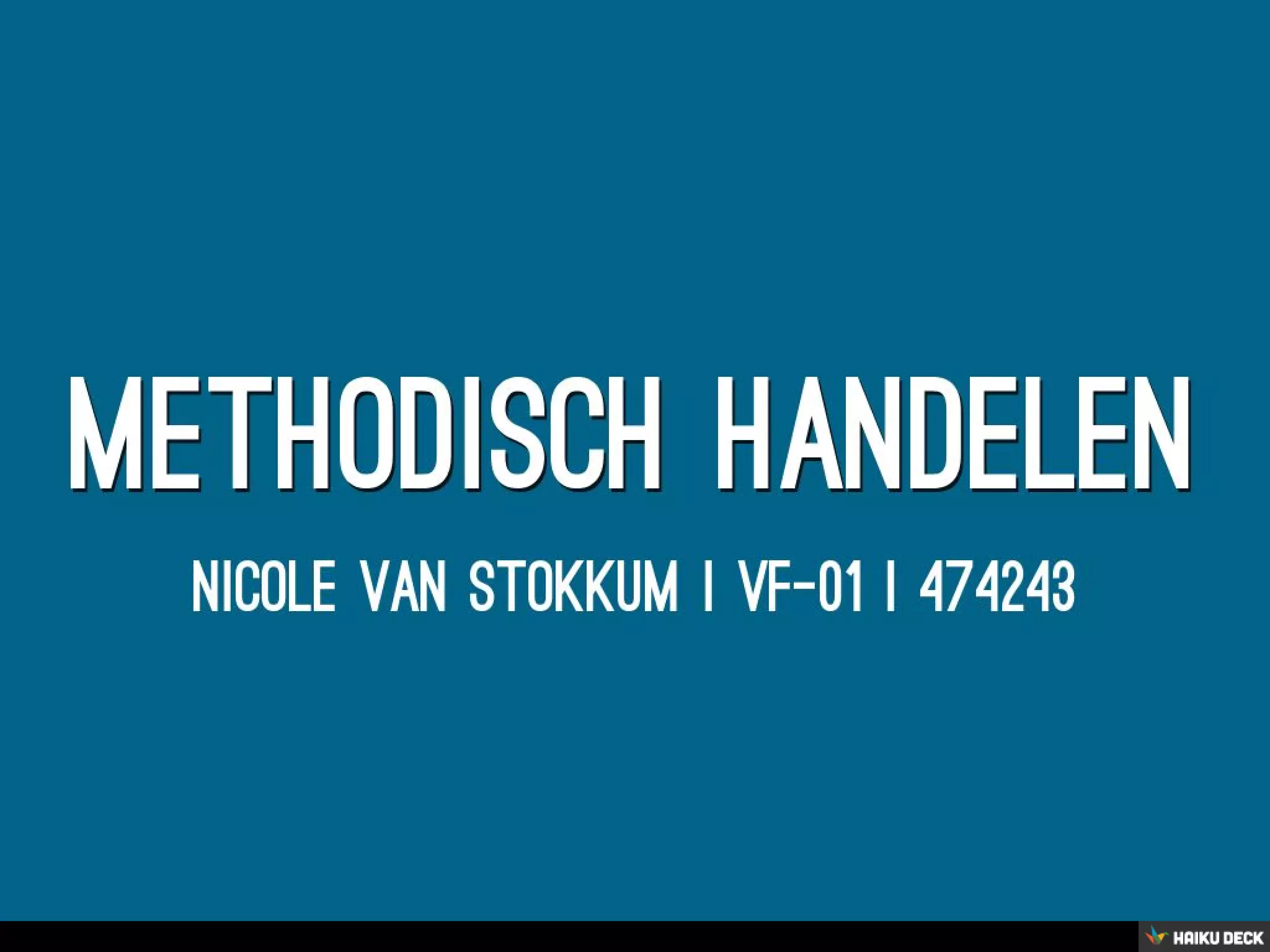 Methodisch handelen | PDF