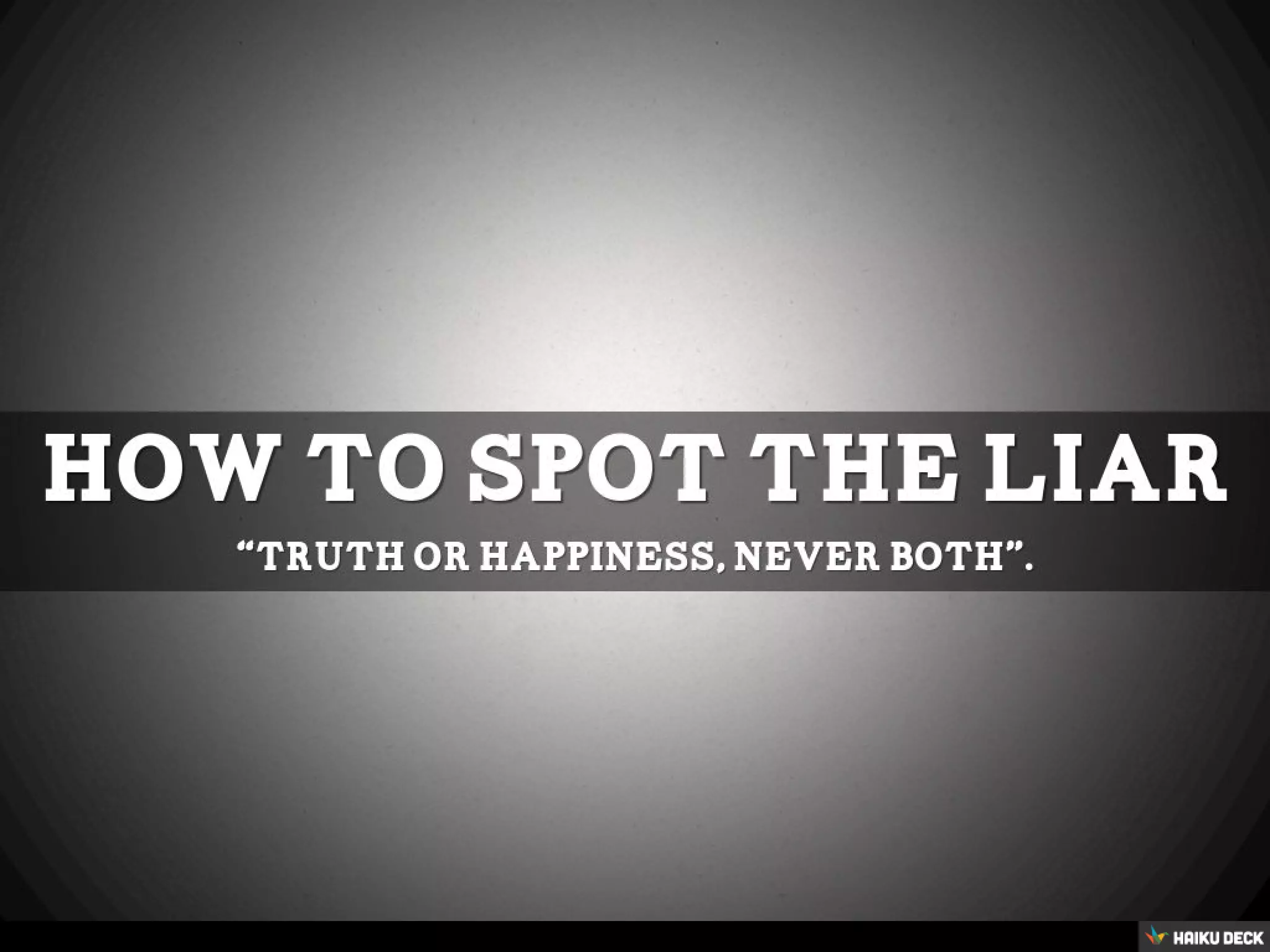 How to spot the liar | PDF