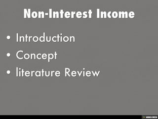 Non-Interest Income | PPT