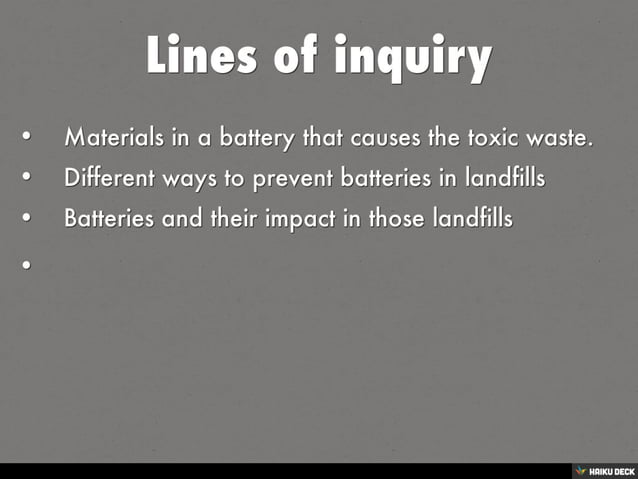 Lines Of Inquiry | PPT