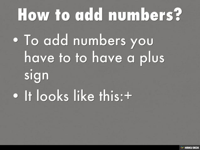 Adding Numbers Ppt 