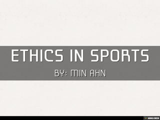 Ethics in Sports | PDF
