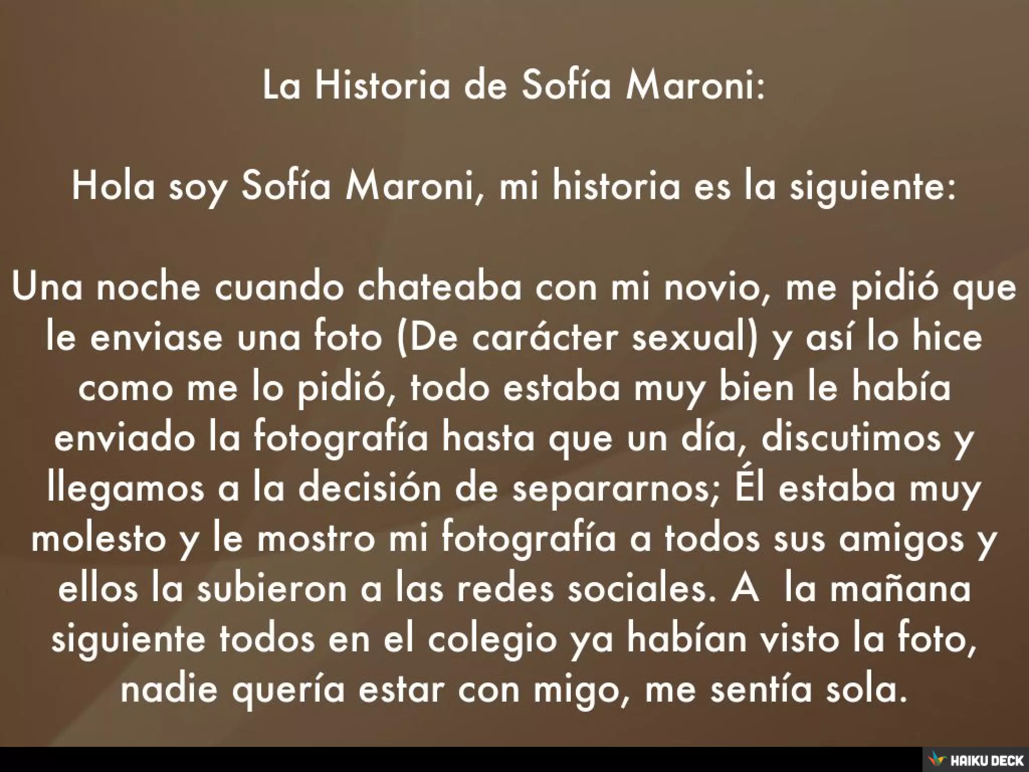 La Historia de Sofía Maroni | PDF