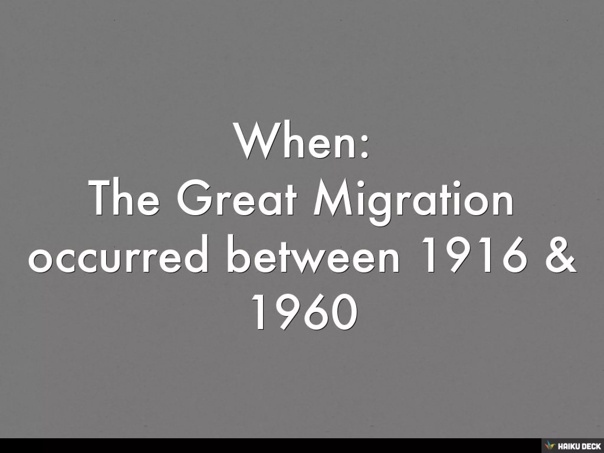 The Great Migration | PDF