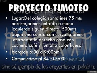 PROYECTO TIMOTEO | PDF