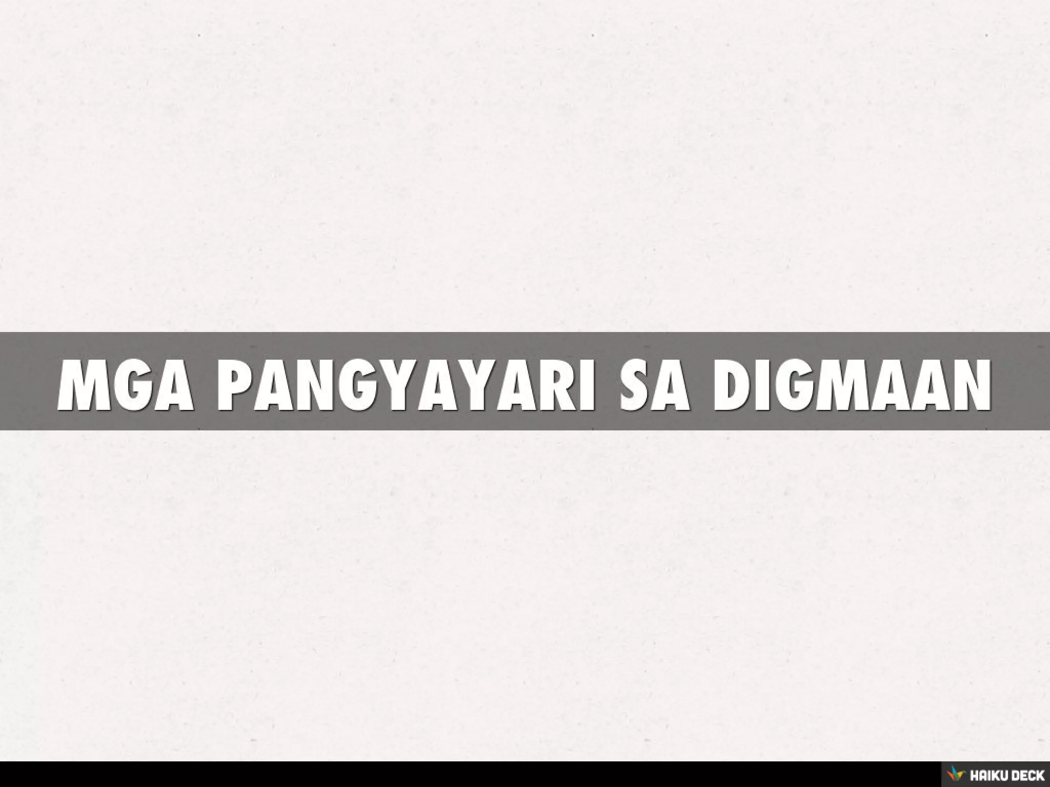 MGA PANGYAYARI SA DIGMAAN | PDF